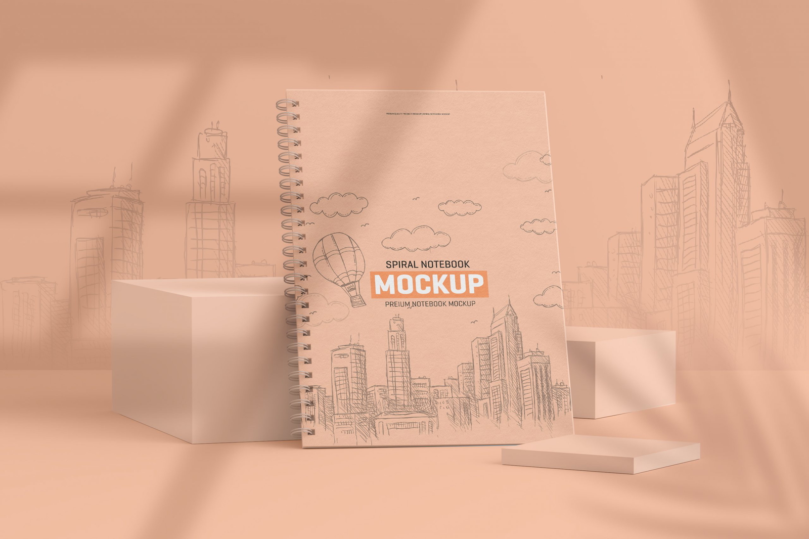 High Qualiy Free Spiral Notebook Mockup PSD | Mockupnest