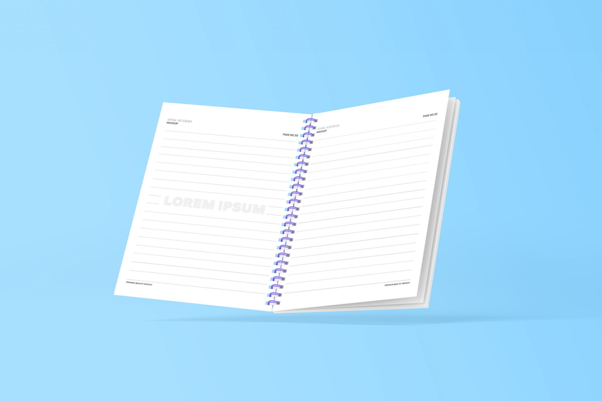 Spiral Notebook Mockup - MockupNest | Free & Premium Product Mock-Ups