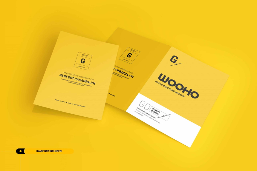 A4 Bifold Brochure Mockup - MockupNest | Free & Premium Product Mock-Ups