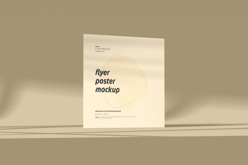 Download Square Poster Mockup PSD | Mockupnest