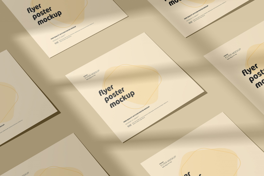 Download Square Poster Mockup PSD | Mockupnest