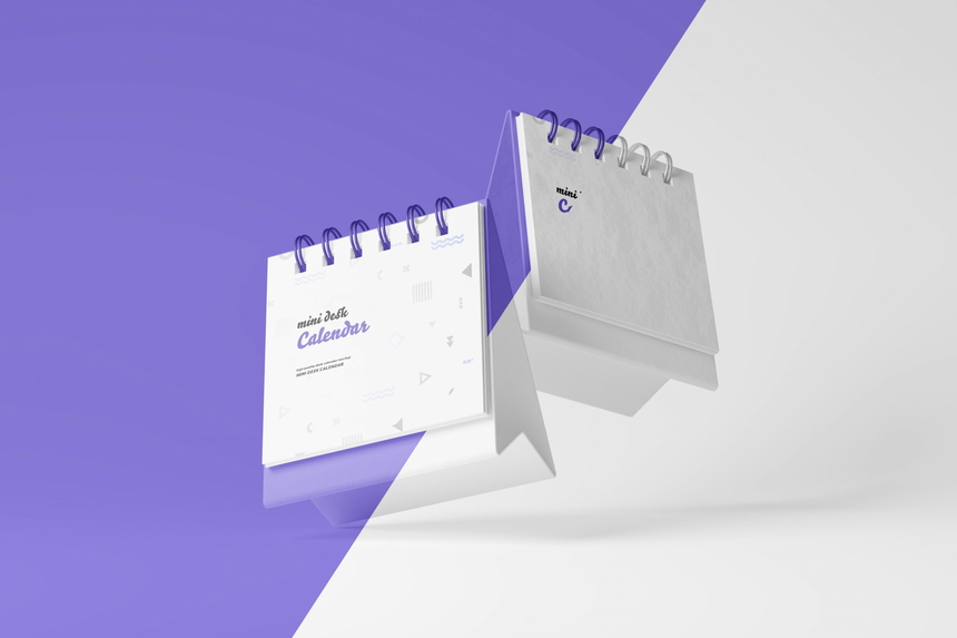 Mini Desk Calendar Mockup | Mockupnest