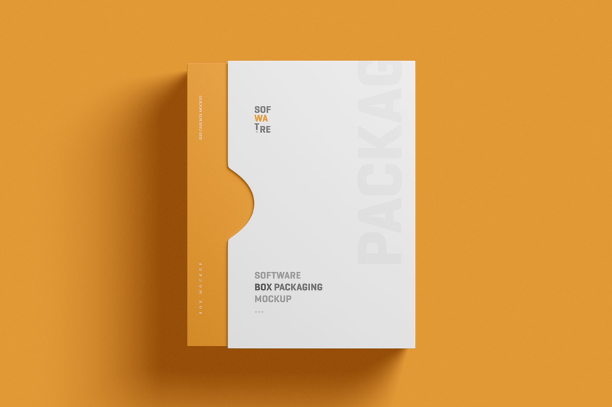 Free Software Box Mockup Slip Case Edition - MockupNest | Free ...