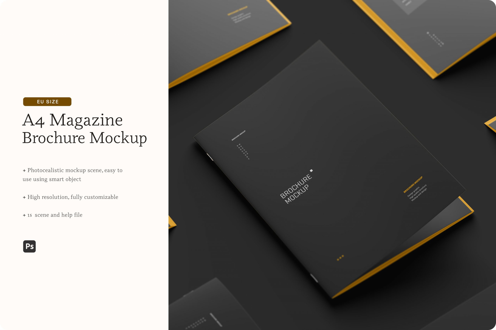 Free A4 Magazine | Brochure Mockup Set - MockupNest | Free & Premium ...