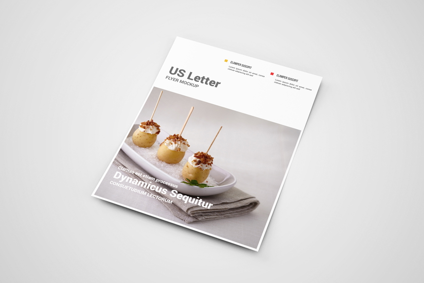 Free US Letter Flyer Mockup | Mockupnest