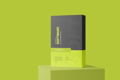 Free Clean Software Box Mockup | Mockupnest