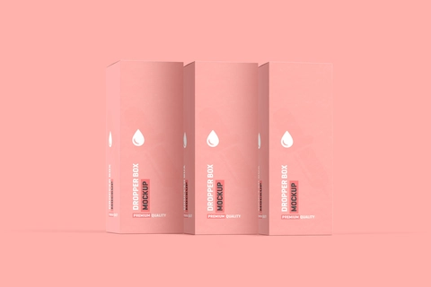 Free Dropper Bottle Packaging Mockup | Mockupnest