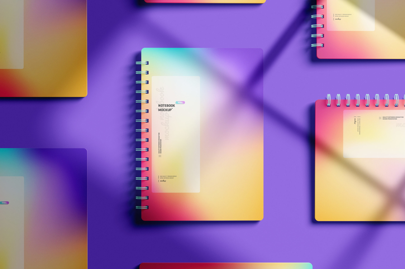 Free Spiral Notebook Mockup Set | Mockupnest