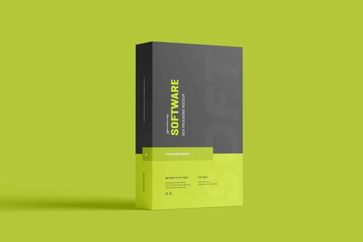 Free Clean Software Box Mockup | Mockupnest