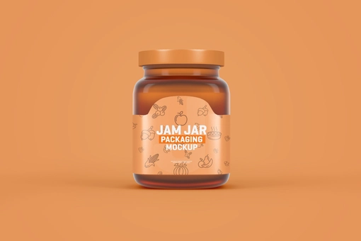 Free Jam Jar Packaging PSD Mockup | Mockupnest