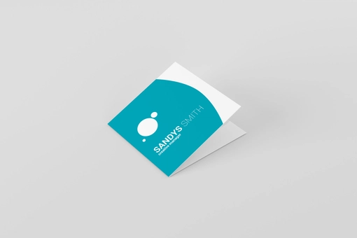 Free Square Fold Business Card Mockup | Mockupnest