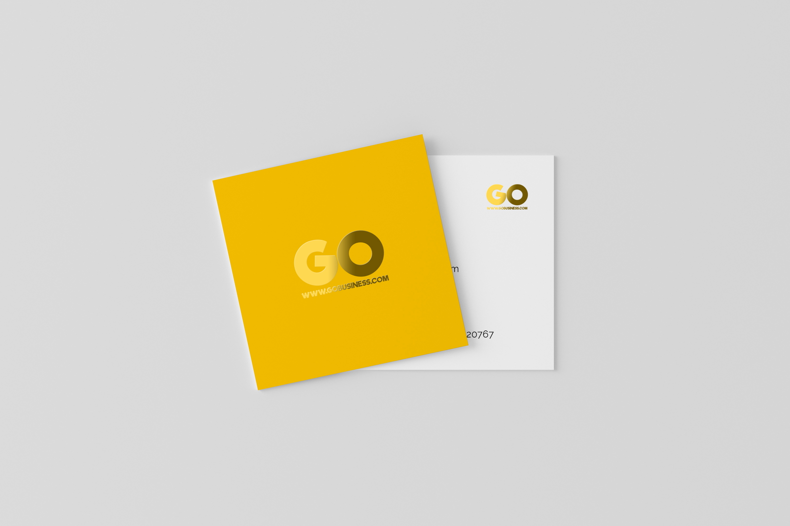 Square Business Card Mockup | Mockupnest