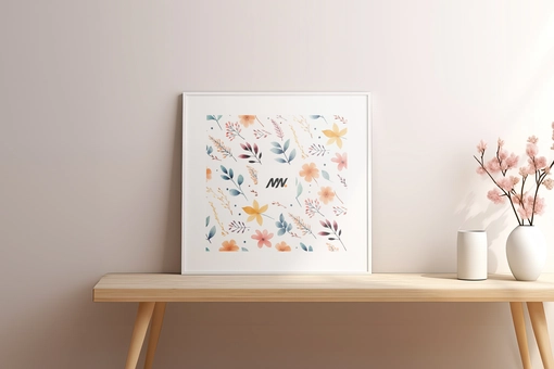 Free Square Wall Frame Mockup | Mockupnest