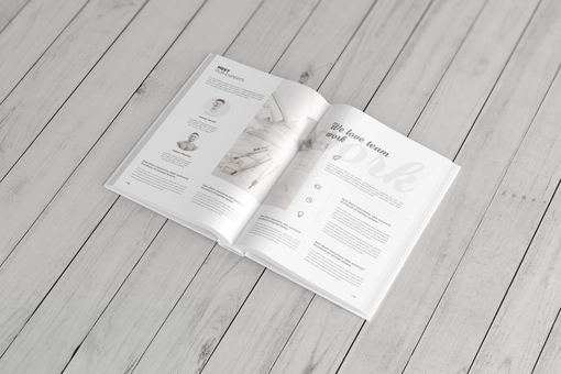 Portrait Book Mockup / Hardcover | Mockupnest