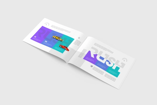 US Letter Landscape Magazine Mockup PSD | Mockupnest