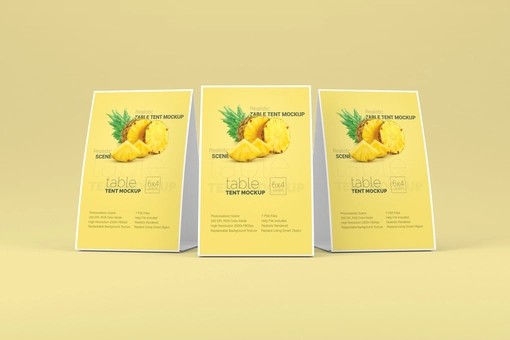 Minimal Table Tent Mockup | Mockupnest