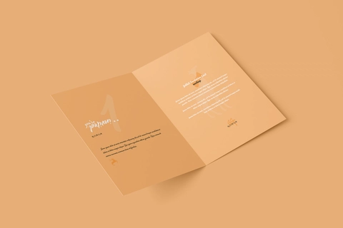 Free A5 Folded Invitation Card Mockup | Mockupnest