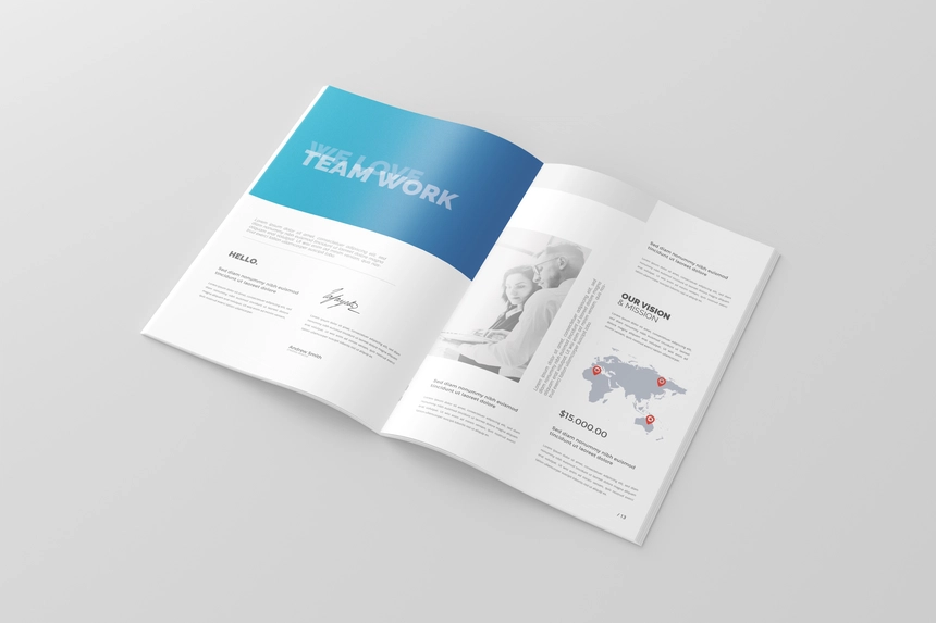 Free A4 Magazine / Brochure / Catalog Mockup | Mockupnest