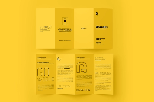 Free DL 4 Fold Brochure Mockup | Mockupnest