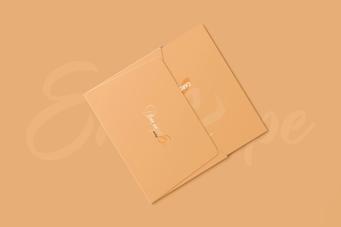 Free A5 Folded Invitation Card Mockup | Mockupnest