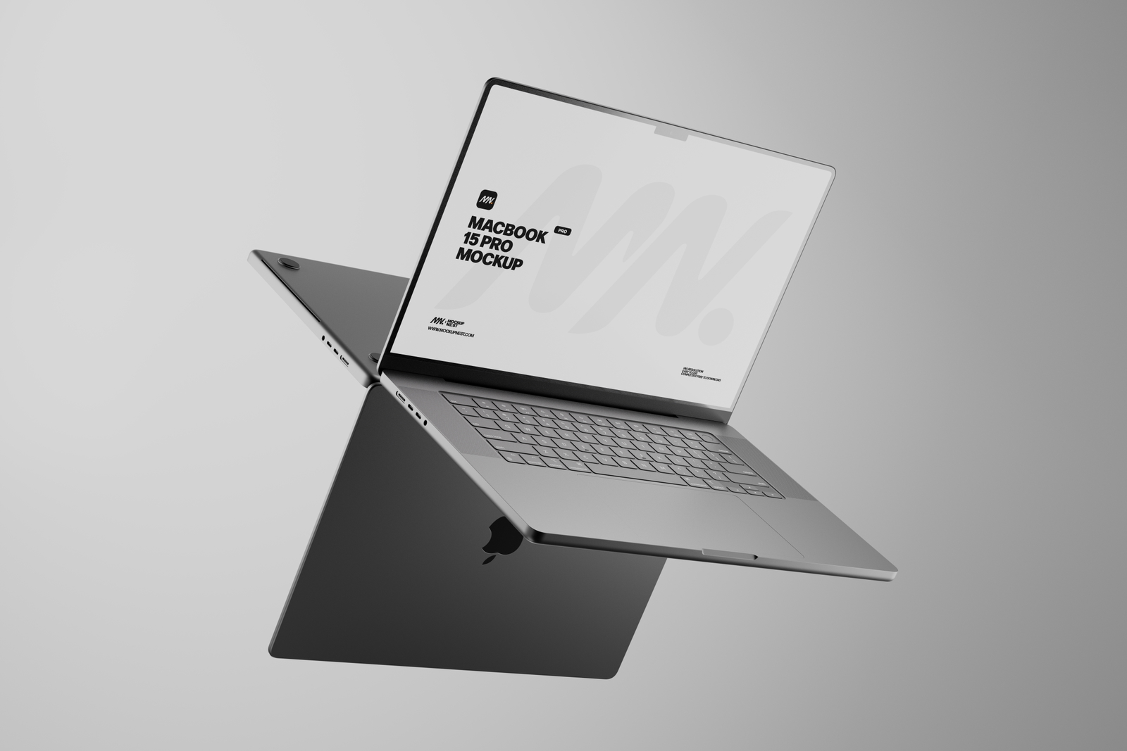 Floating Macbook Pro Mockup | Mockupnest