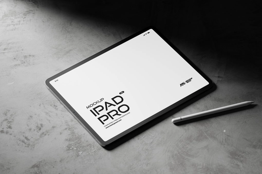 Apple iPad Pro Mockup With Pencil | Mockupnest