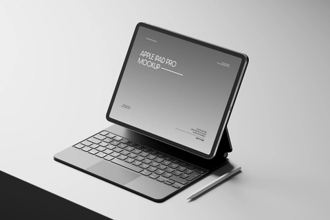 Free iPad Pro With Magic Keyboard Mockup | Mockupnest