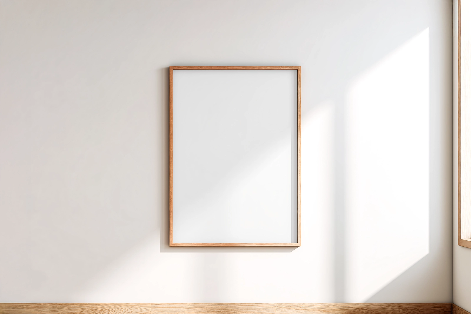 Free Natural Wooden Photo Frame Mockup with Soft Daylight Shadows ...
