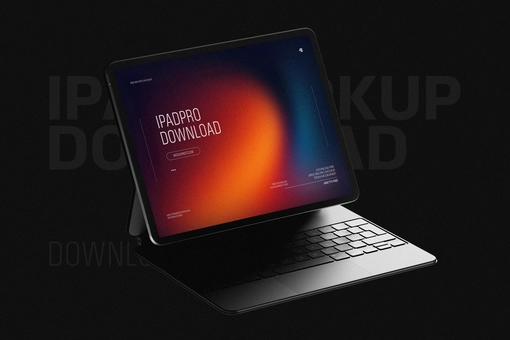 Free iPad Pro Mockup With Magic Keyboard | Mockupnest