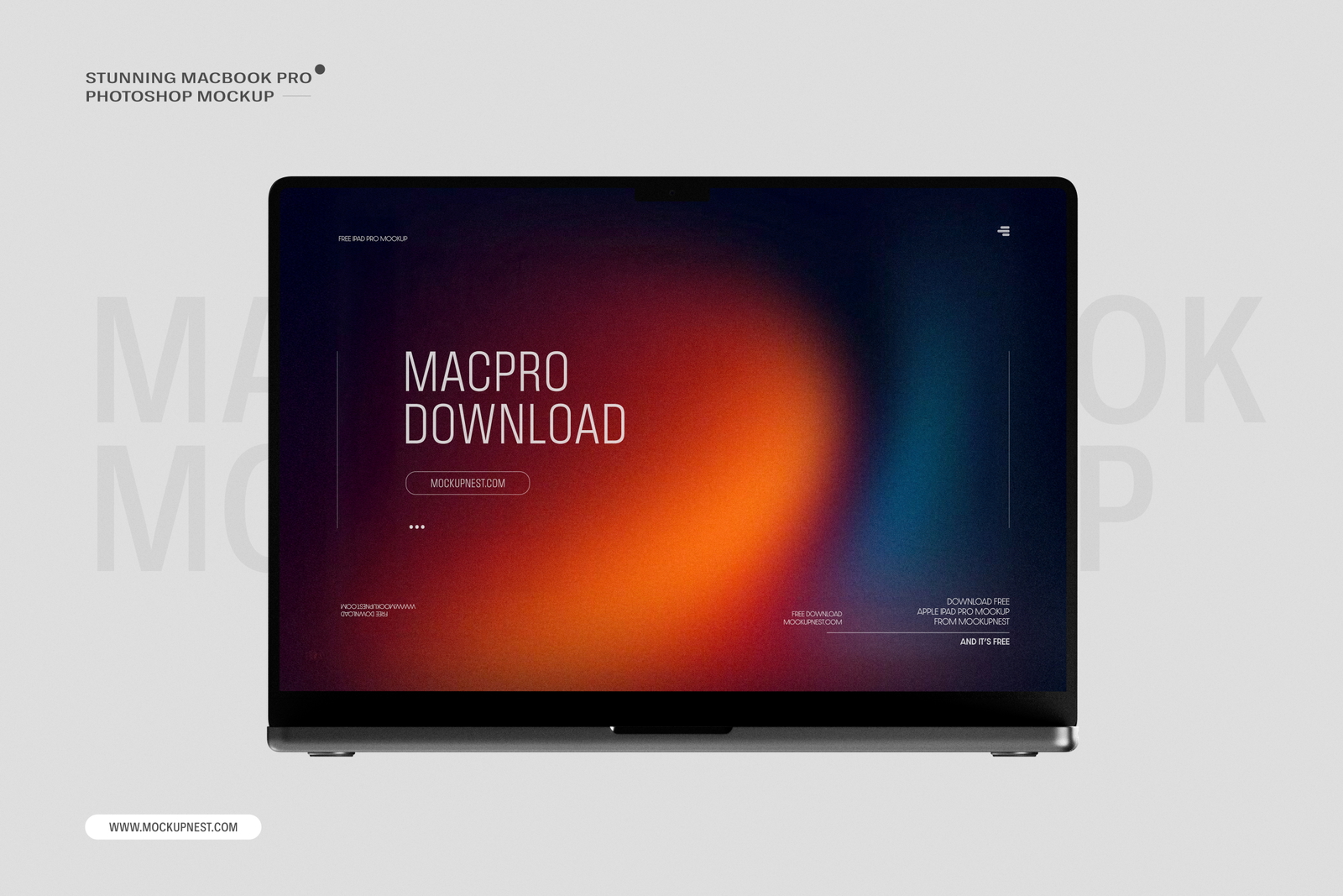 Macbook Pro Mockup From Front | Mockupnest
