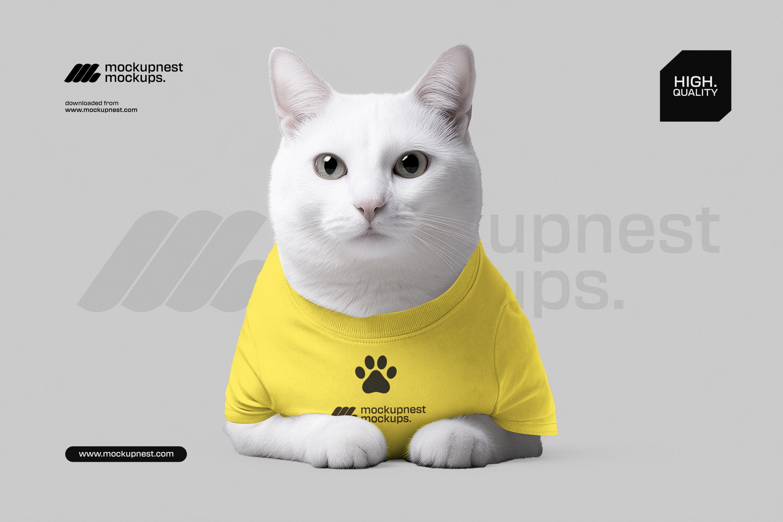 Minimal Cat Apparel Mockup for Branding Display | Mockupnest
