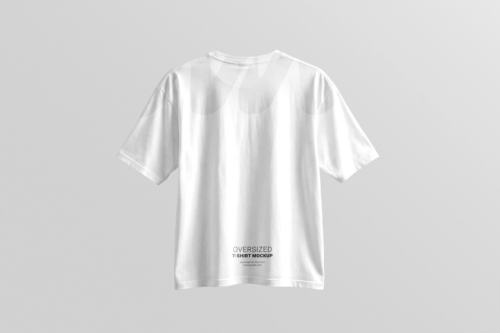 Free Floating Oversized T-Shirt Front And Back Mockup | Mockupnest