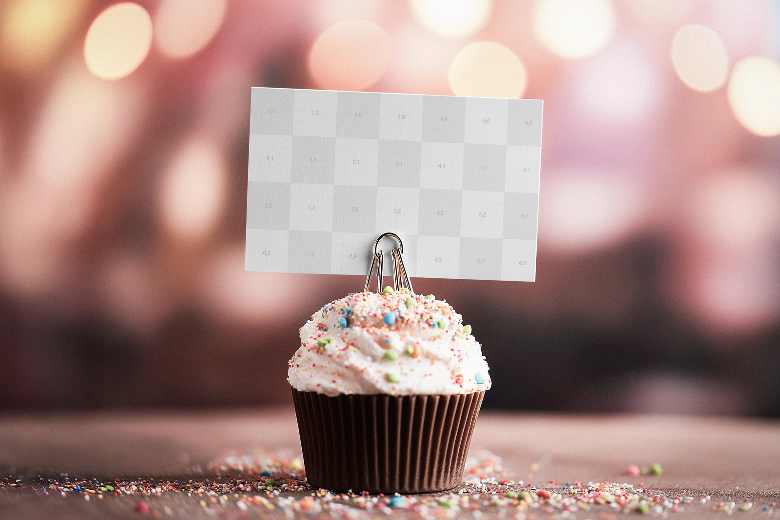 Free Business Card Mockup Bokeh Background | Mockupnest