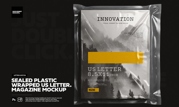 Plastic Sealed Wrapped Magazine Mockups - MockupNest | Download ...