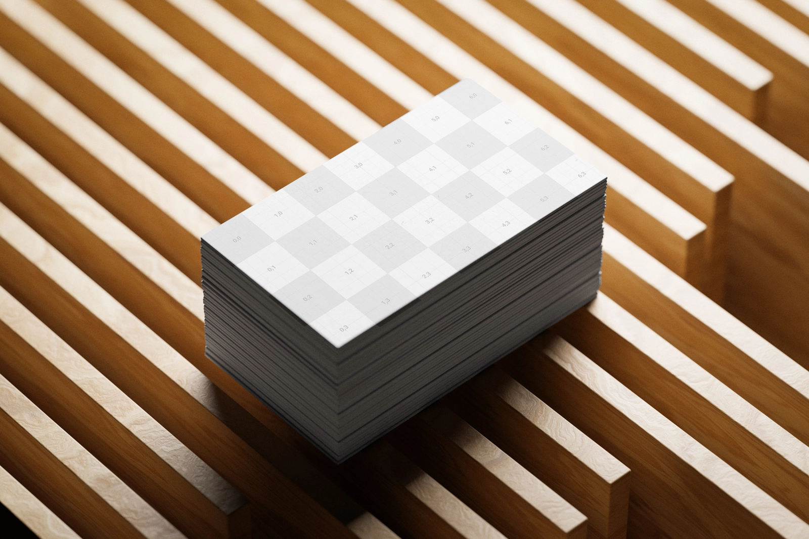 Free Business Card Mockup On Wood | Mockupnest